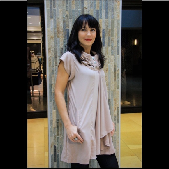 Gracia | Dresses | Gracia Cream Mini Dress Tunic Nwt Hooded | Poshmark